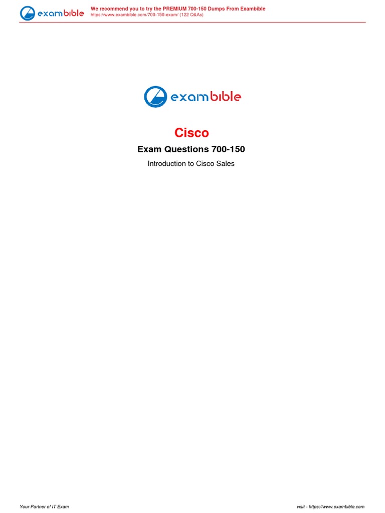 Cisco 700-150 Exam Prep Guide | PDF | Cloud Computing | Cisco Systems