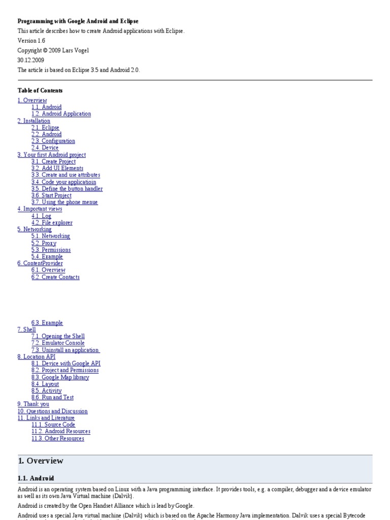 This Article Describes How To Create Android Applications With Eclipse ...