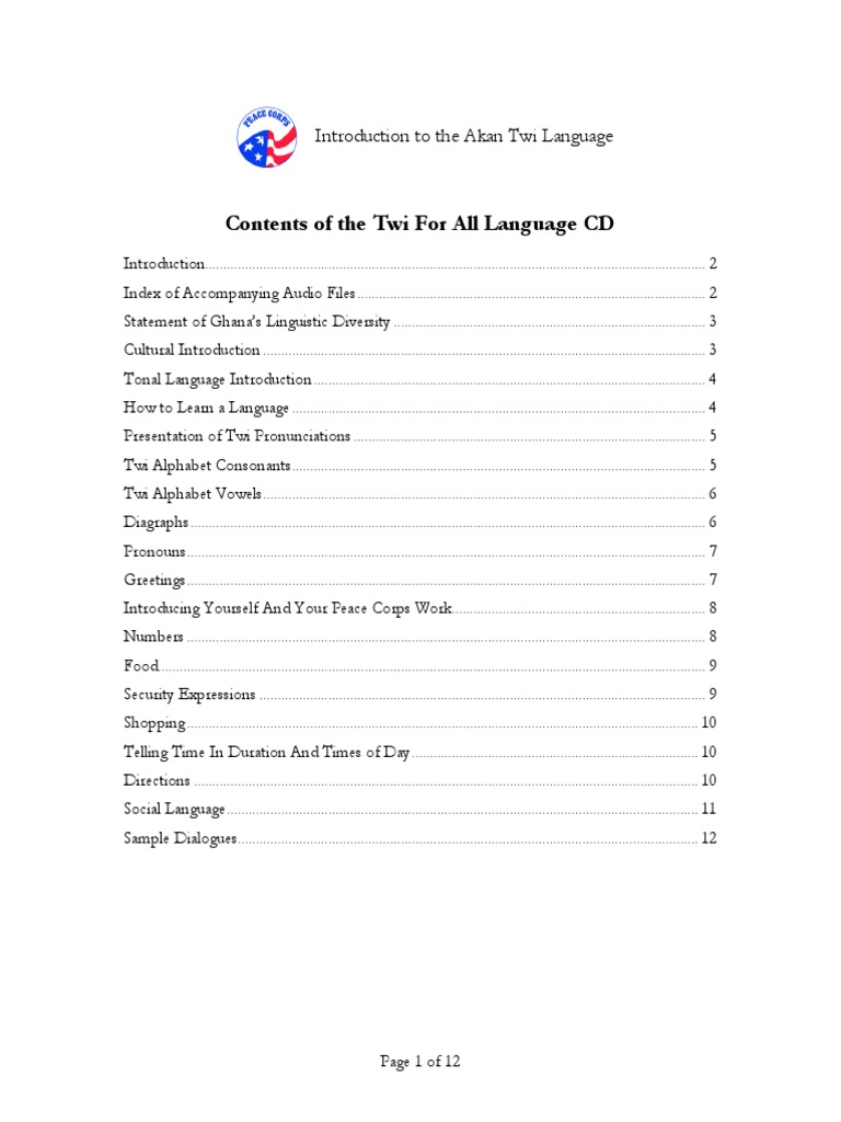 GH Twi Language Lessons | PDF | Tone (Linguistics) | English Language