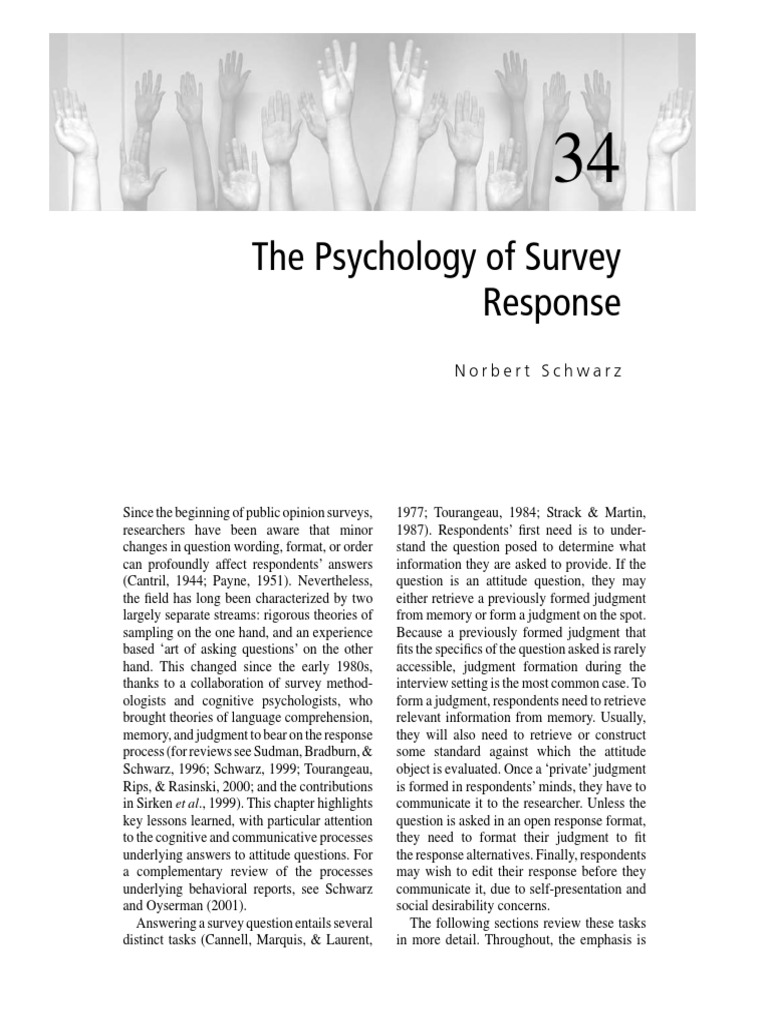 Understanding Survey Response Psychology | PDF | Attitude (Psychology ...