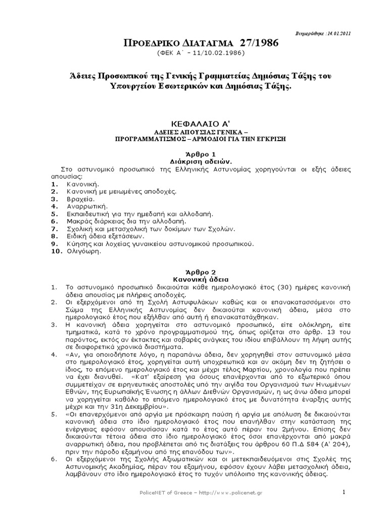 PD 27 1986 Arxifylakon 2013 | PDF