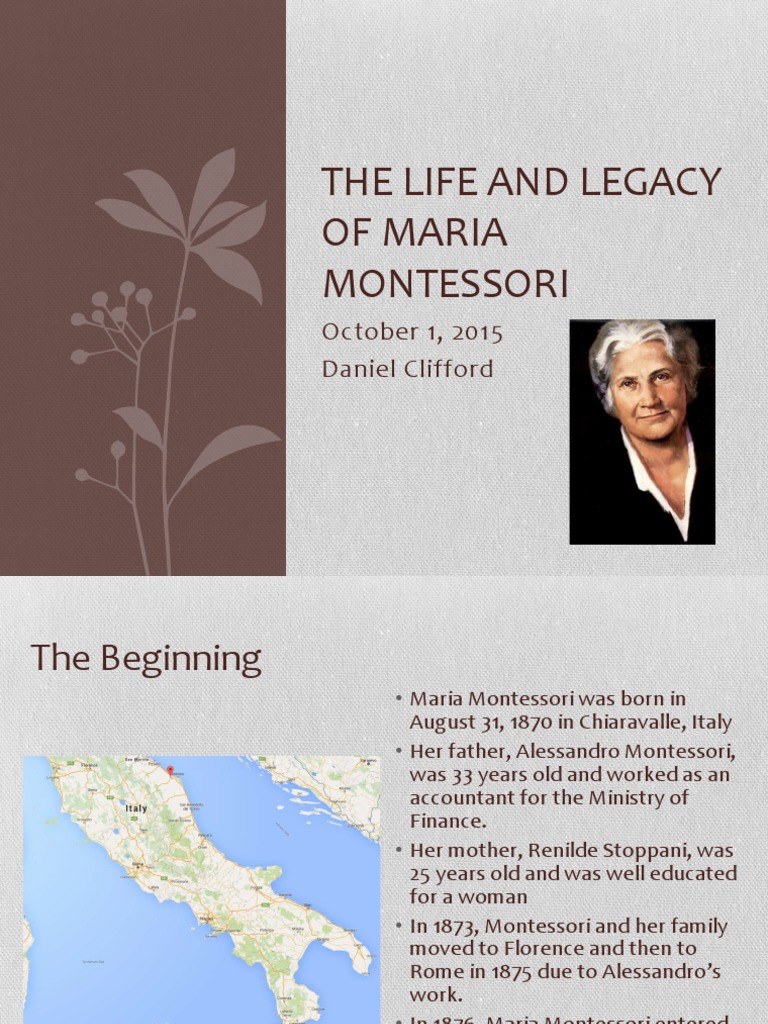 Maria Montessori: Life and Legacy | PDF | History