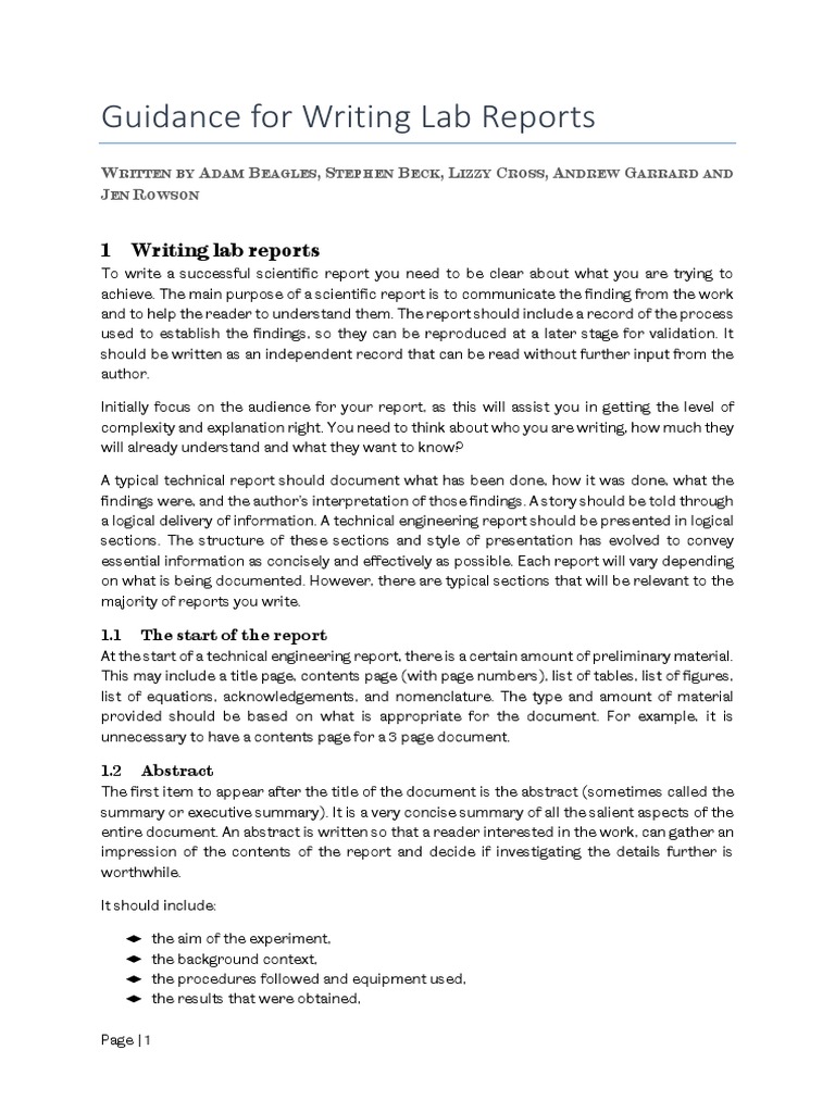 Guidance For Writing Lab Reports | PDF | Correlation And Dependence | Variance