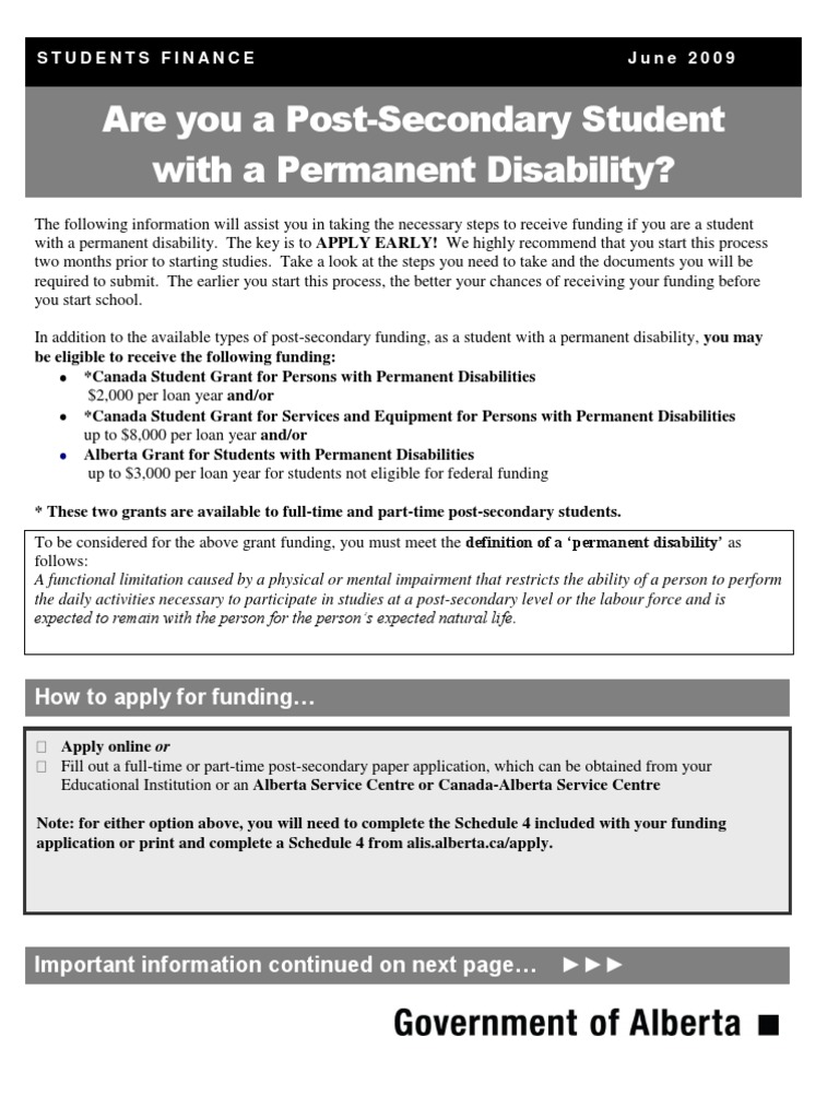 Information Sheet | PDF | Alberta | Disability