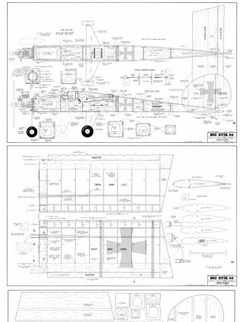 Planos Big Stik 60 de Great Planes | PDF