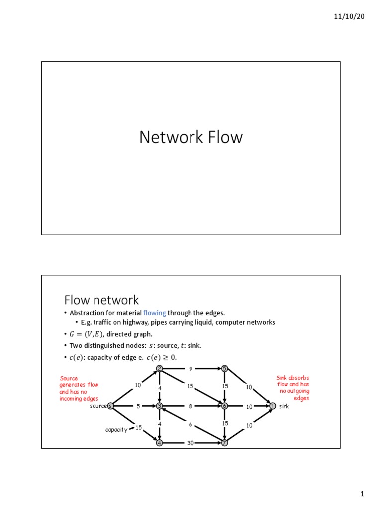 Lec18 NetworkFlow | PDF | Discrete Mathematics | Mathematical Optimization