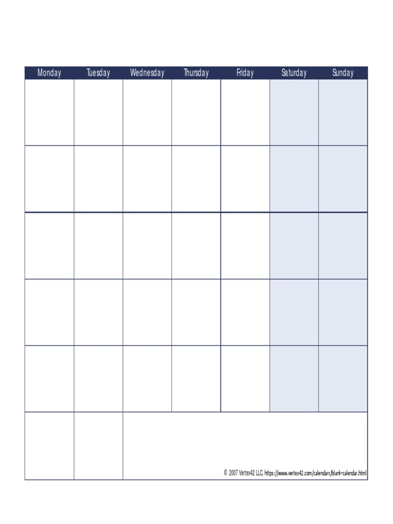 Blank Calendar Blue Ms | PDF