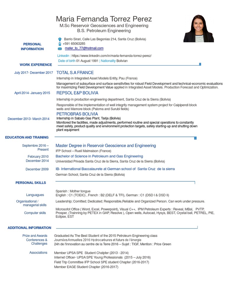 CV Maria Fernanda Torrez Perez 2018 PDF | PDF