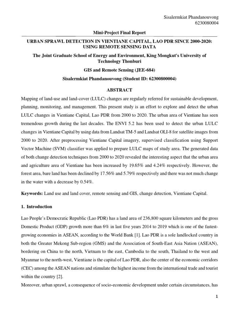 Mini Project Final GIS-RS | PDF | Geographic Information System ...