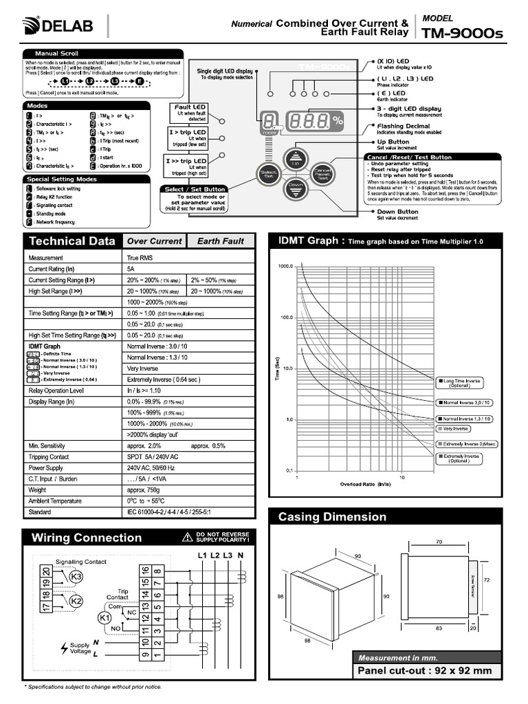 Relay Delab TM 9000s Manual | PDF