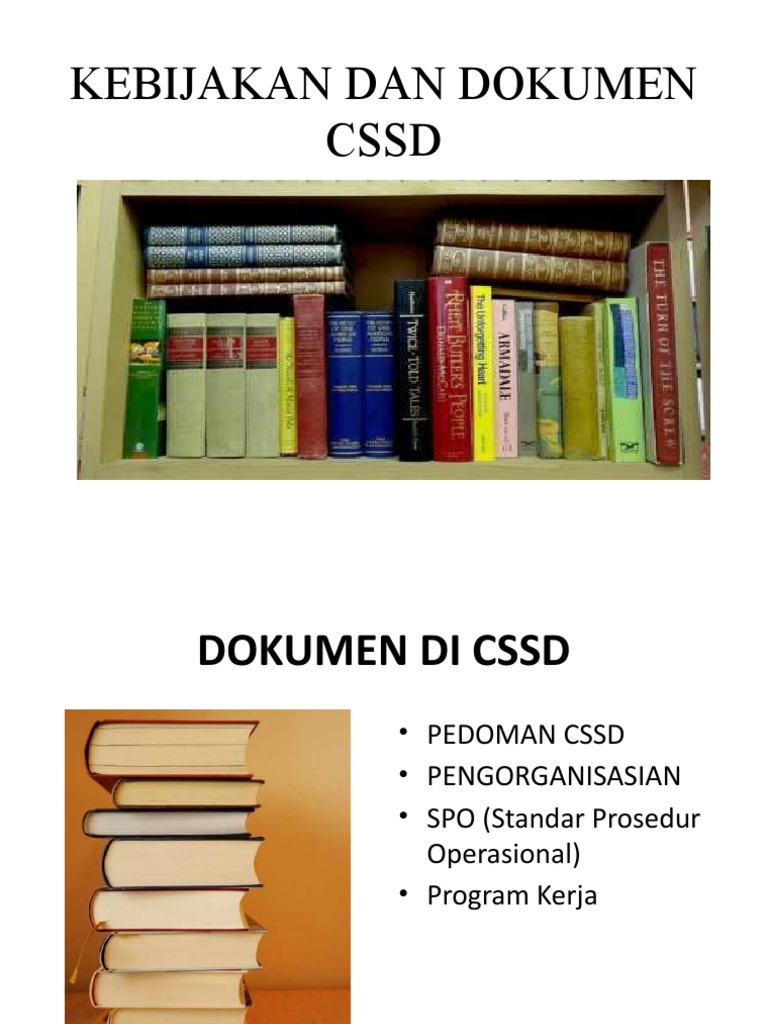 Kebijakan Dan Dokumen CSSD | PDF
