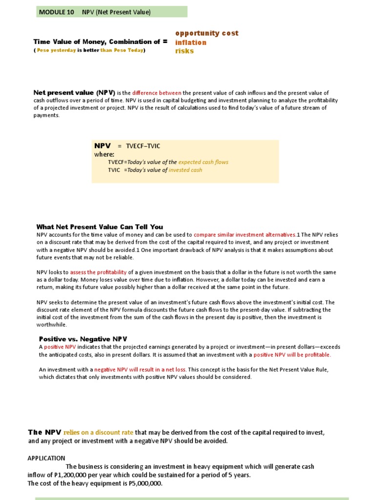 Net Present Value | PDF | Net Present Value | Present Value