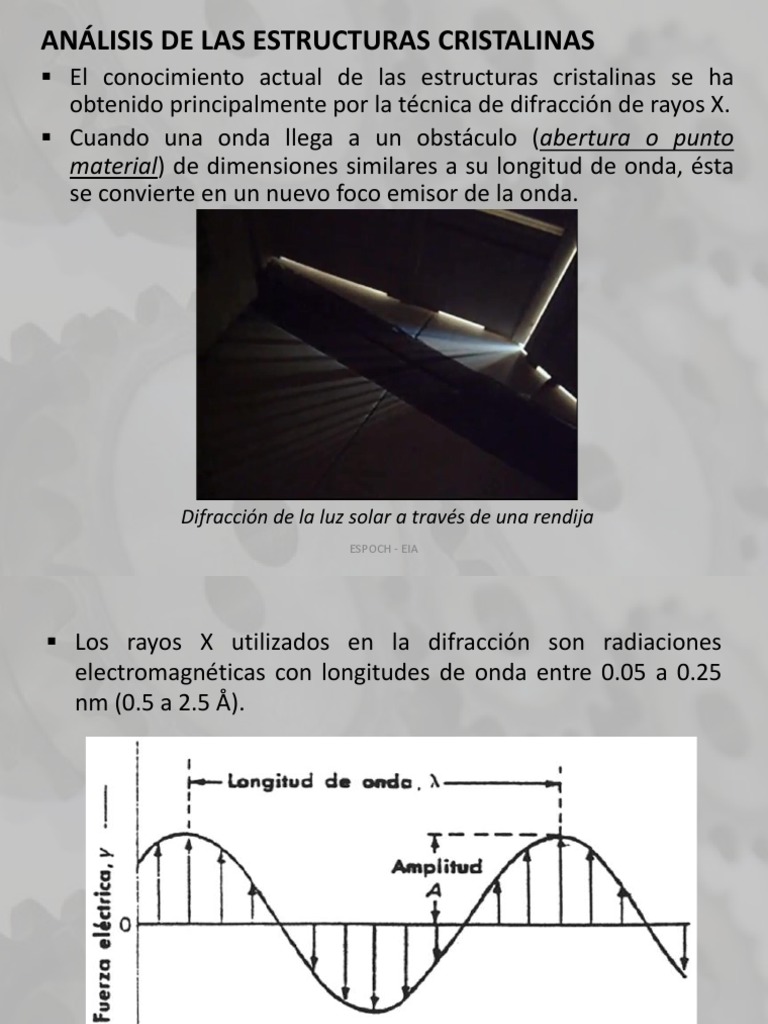 Difracción de Rayos X | PDF | Cristalografía de rayos X | Ligero