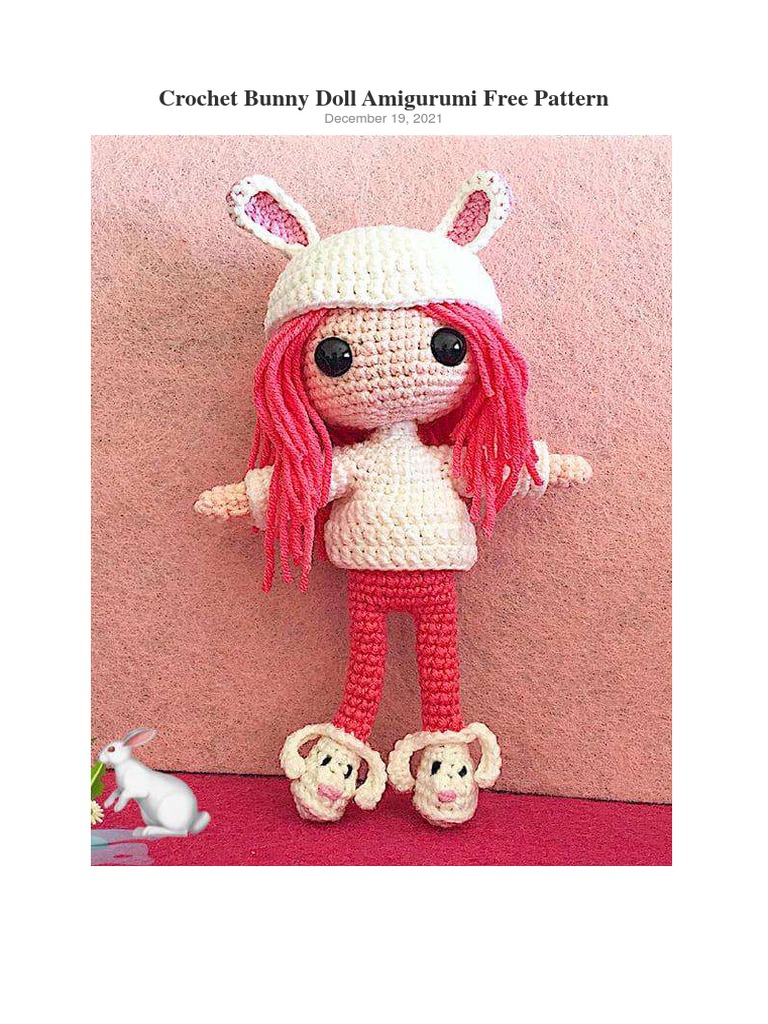 Crochet Bunny Doll Amigurumi Free Pattern: December 19, 2021 | PDF ...