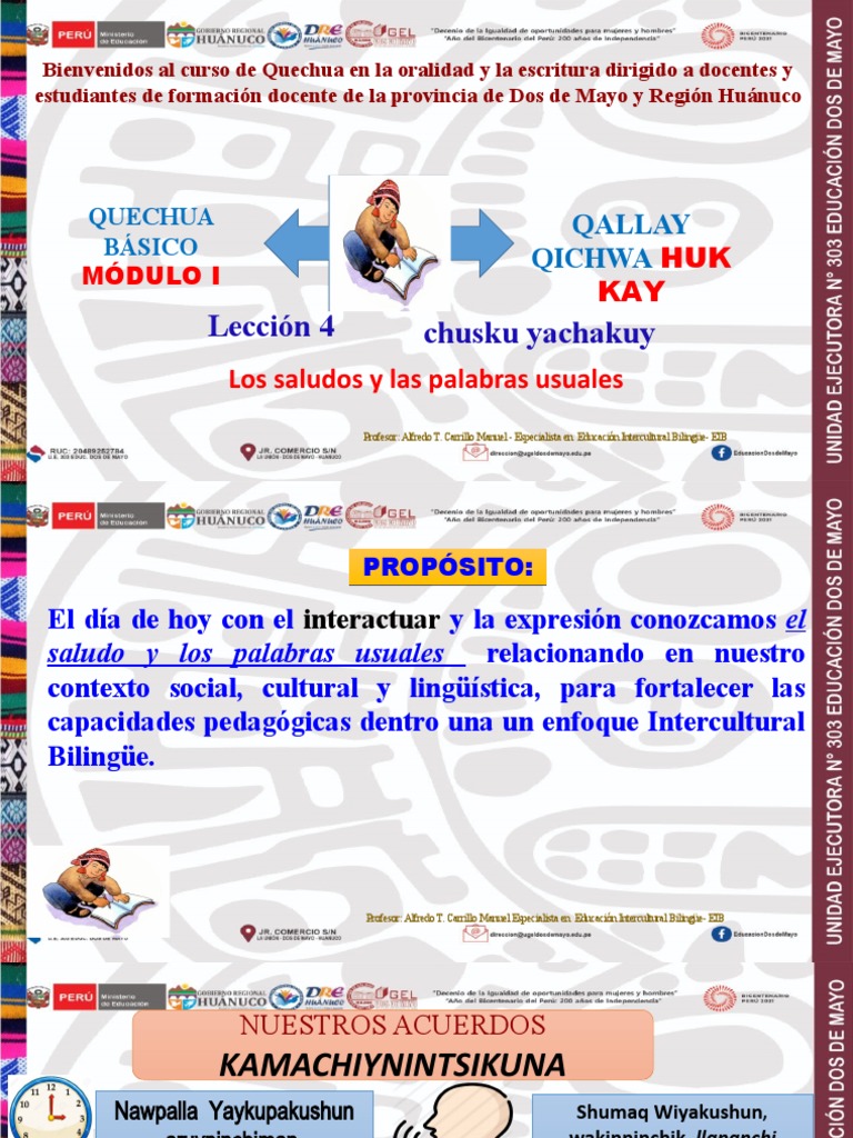 Lección 4 QUECHUA | PDF | Multilingüismo | Cognición