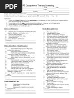 Sensory Processing Disorder Checklist | PDF | Odor | Somatosensory System