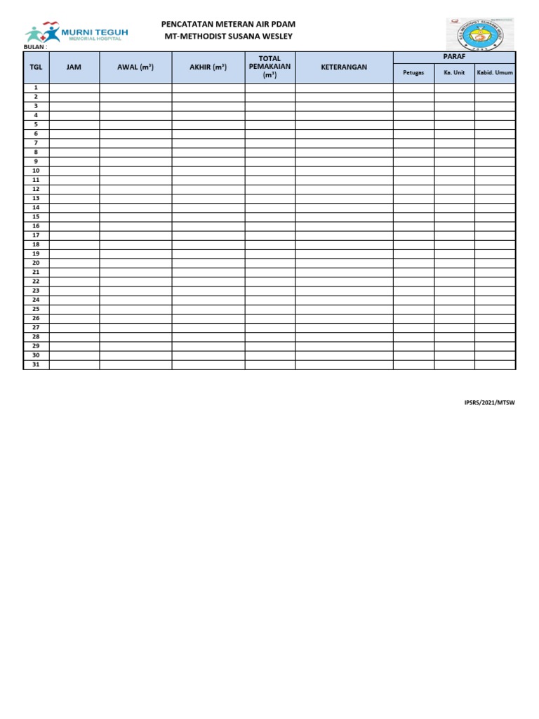 11) PENCATATAN METERAN Air PDAM | PDF