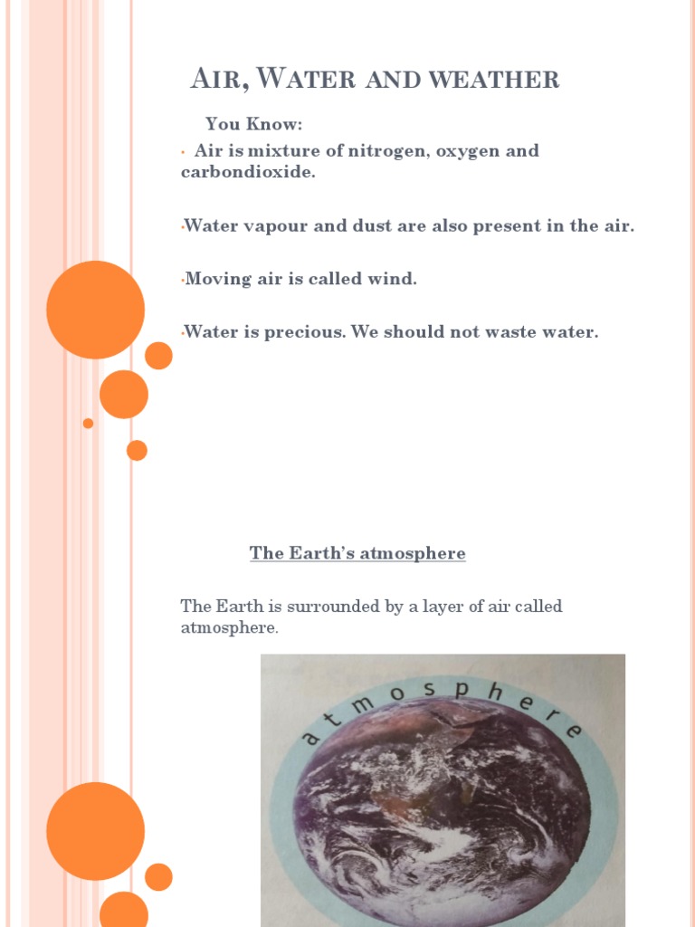 Weather and Climate for Class 4 | PDF | Water | Atmosphere Of Earth