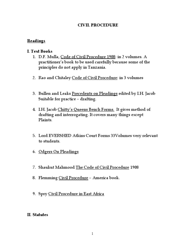 Civil Procedure | PDF | Lawsuit | Joinder