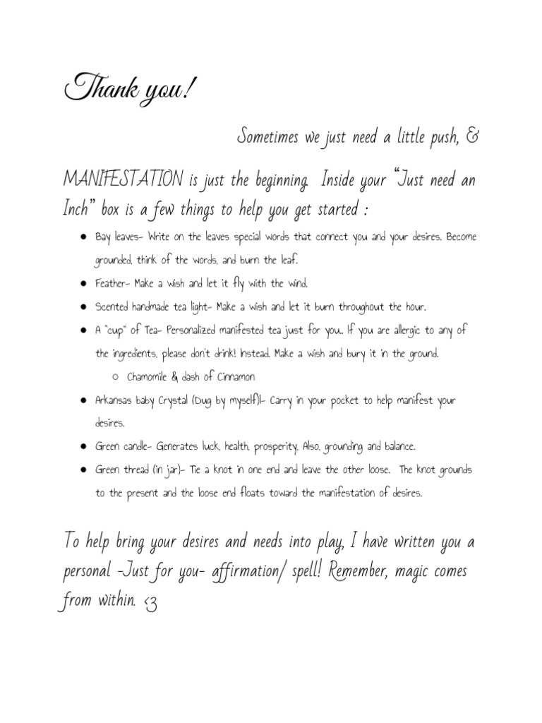 Manifestation Letter | PDF