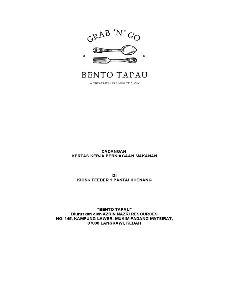 Kertas Cadangan Bento Tapau | PDF