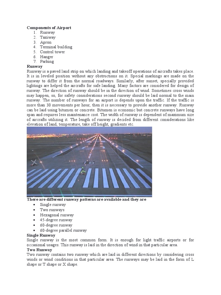 Components of Airport | PDF | Runway | Airport