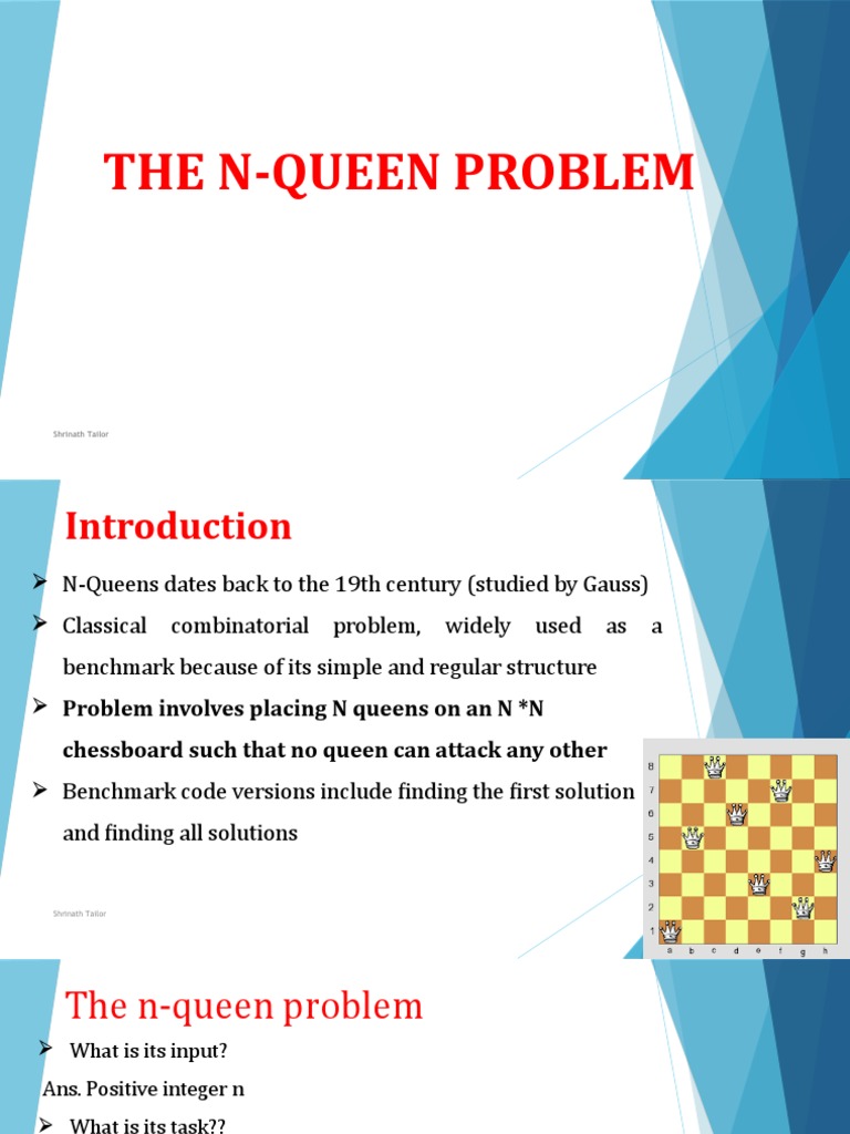 N Queen Problem | PDF | Combinatorics | Applied Mathematics N Queen Problem | PDF | Combinatorics | Applied Mathematics