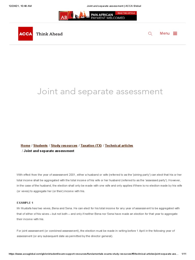 Understanding the Rules and Implications of Joint and Separate Tax ...