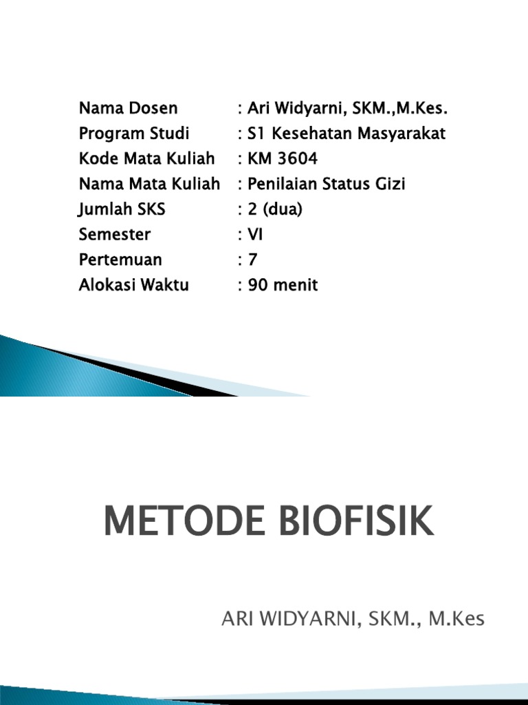 Metode Biofisik | PDF