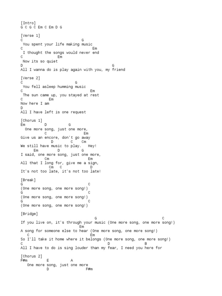 one-more-song-pdf-songs-musical-compositions
