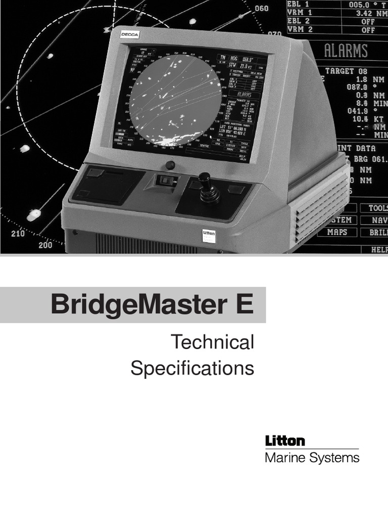 Bridgemaster E: Technical Specifications | PDF | Radar | Electronics