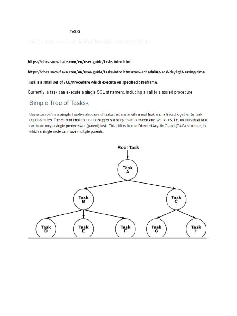 Currently, A Task Can Execute A Single SQL Statement, Including A Call ...