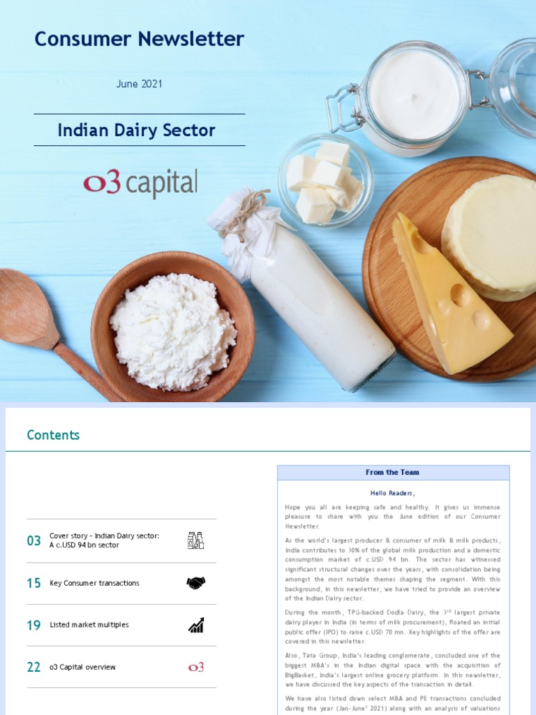 Consumer Newsletter - June 2021 | PDF | Mergers And Acquisitions | Milk