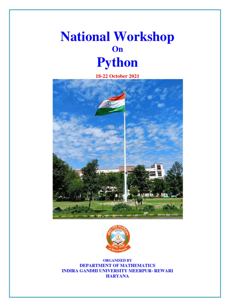 Workshop Brochure 2 Oct 2021 | PDF | Python (Programming Language ...