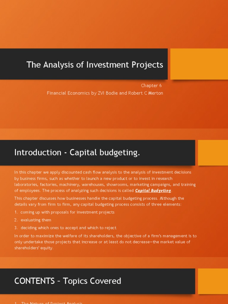 Chapter 6 - The Analysis of Investment Projects | PDF | Capital ...