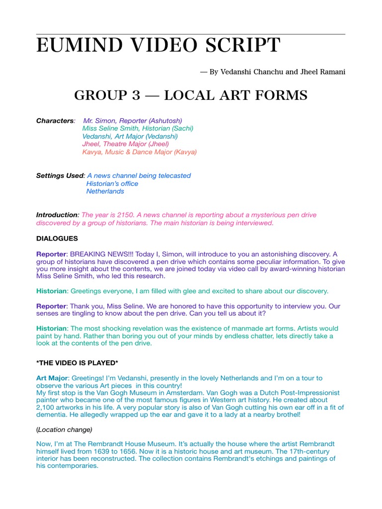 Eumind Group-3 Script | PDF | The Arts