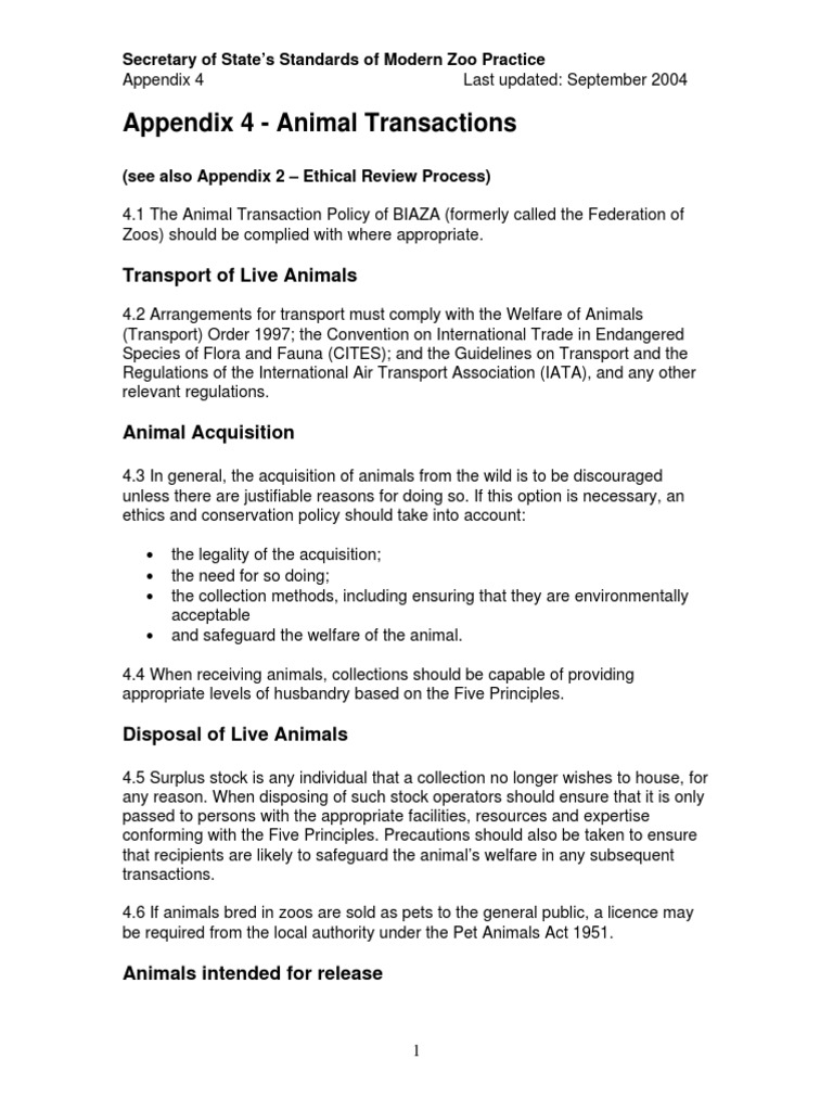 Secretary State's Standards Modern Zoo Practice | PDF | Zoo | Animal ...