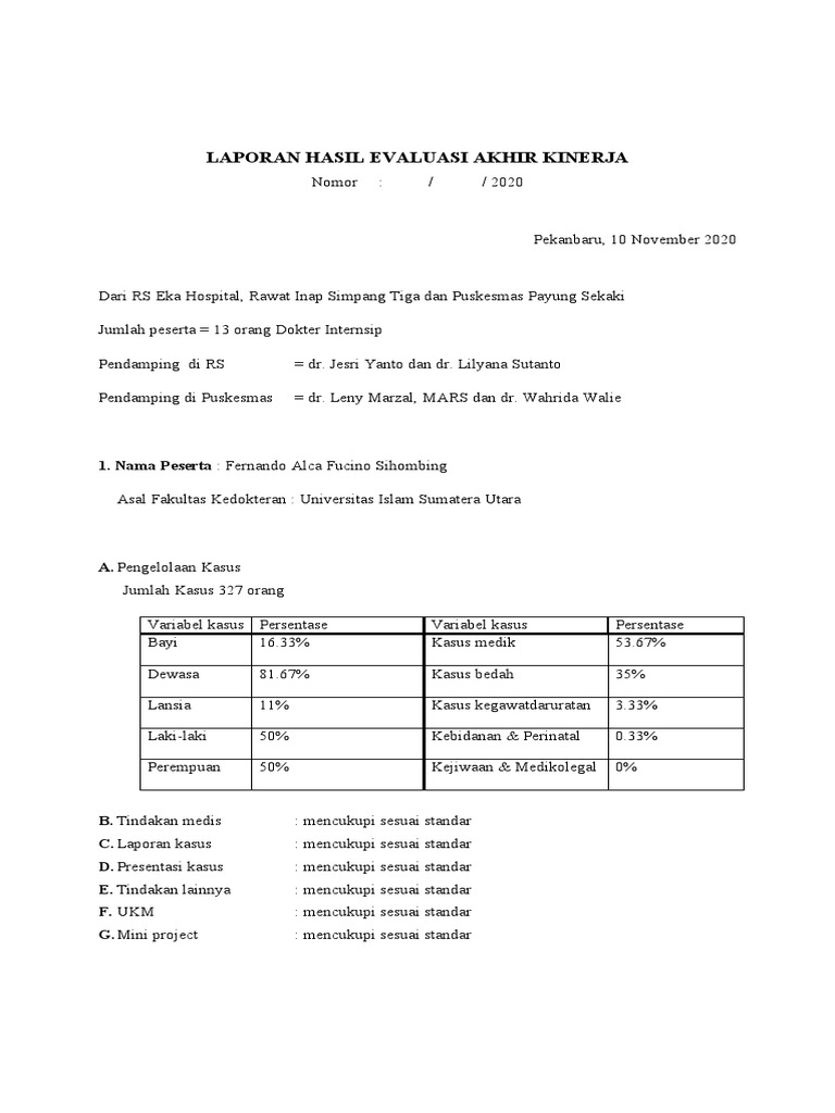 Laporan Hasil Evaluasi | PDF | Sains & Matematika