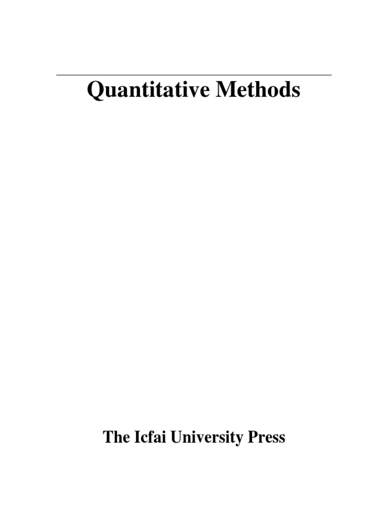Quantitative Methods TB | PDF | Numbers | Set (Mathematics)