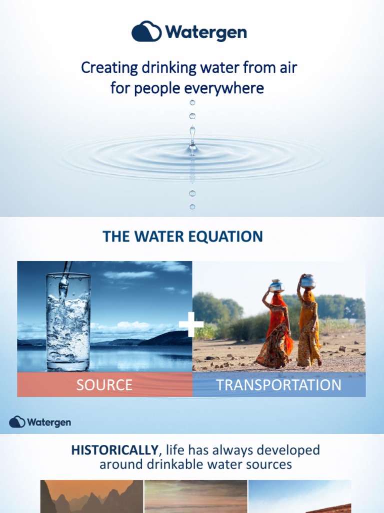 Watergen: Innovative Air-to-Water Solutions | PDF | Water | Water ...
