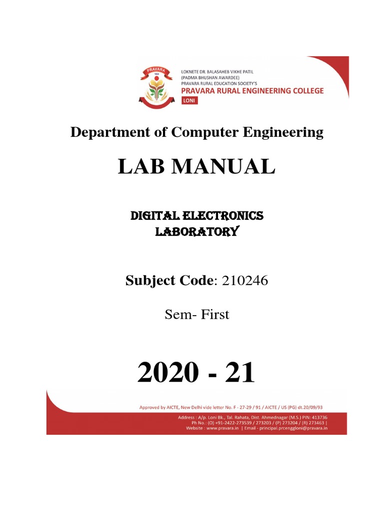 DELD Lab Manual 2020 | PDF | Binary Coded Decimal | Bit DELD Lab Manual 2020 | PDF | Binary Coded Decimal | Bit