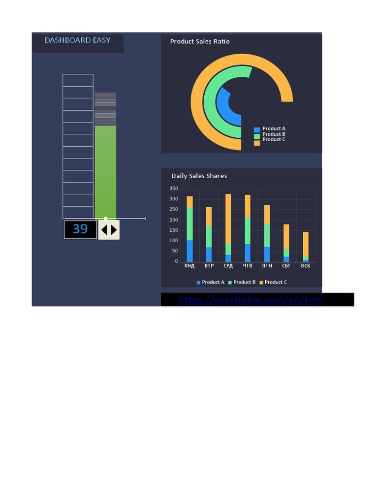 Simple Dashboard Template Without Macros | PDF