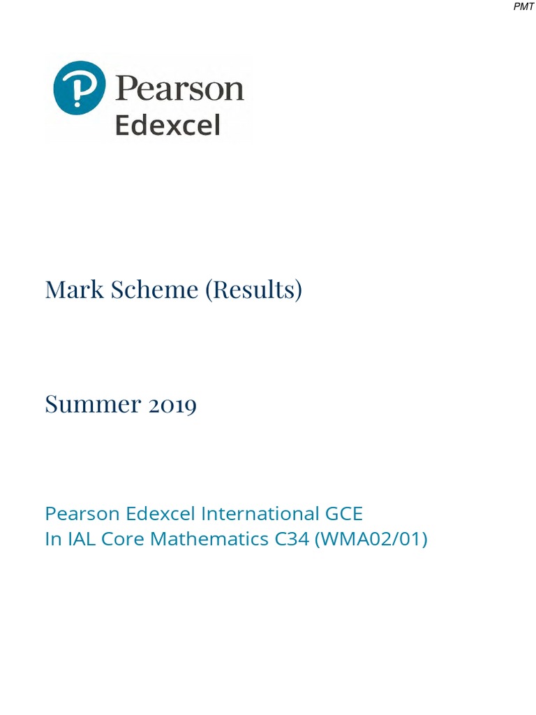 June 2019 (IAL) MS - C34 Edexcel | PDF | Mathematics