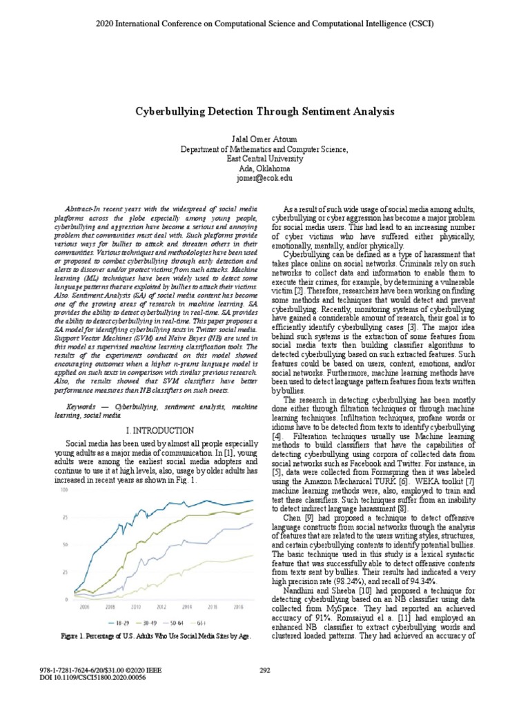 Cyberbullying Detection Through Sentiment Analysis | Download Free PDF | Statistical ...