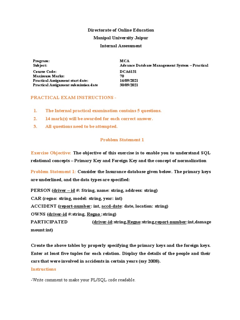 Updated ADBMS Practical IA | PDF | Pl/Sql | Databases Updated ADBMS Practical IA | PDF | Pl/Sql | Databases