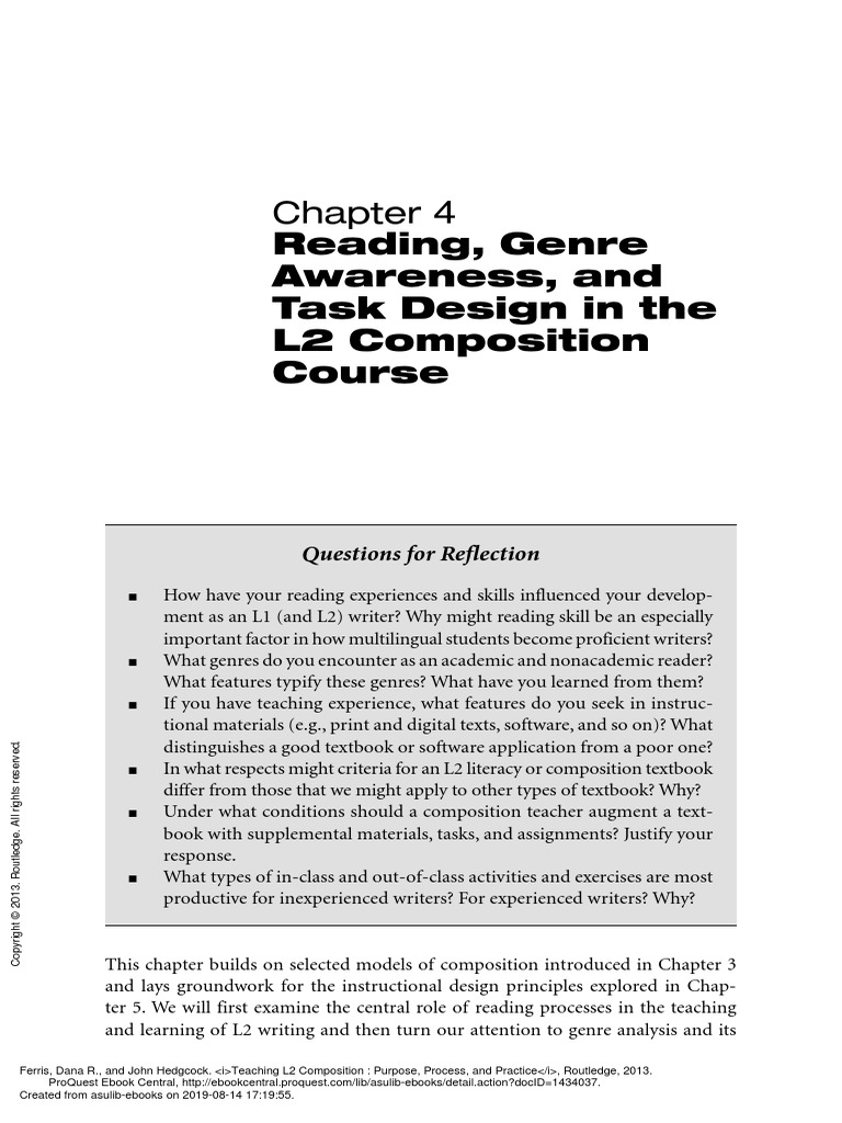 Ferris and Hedgcock Ch04 | PDF | Literacy | Schema (Psychology)