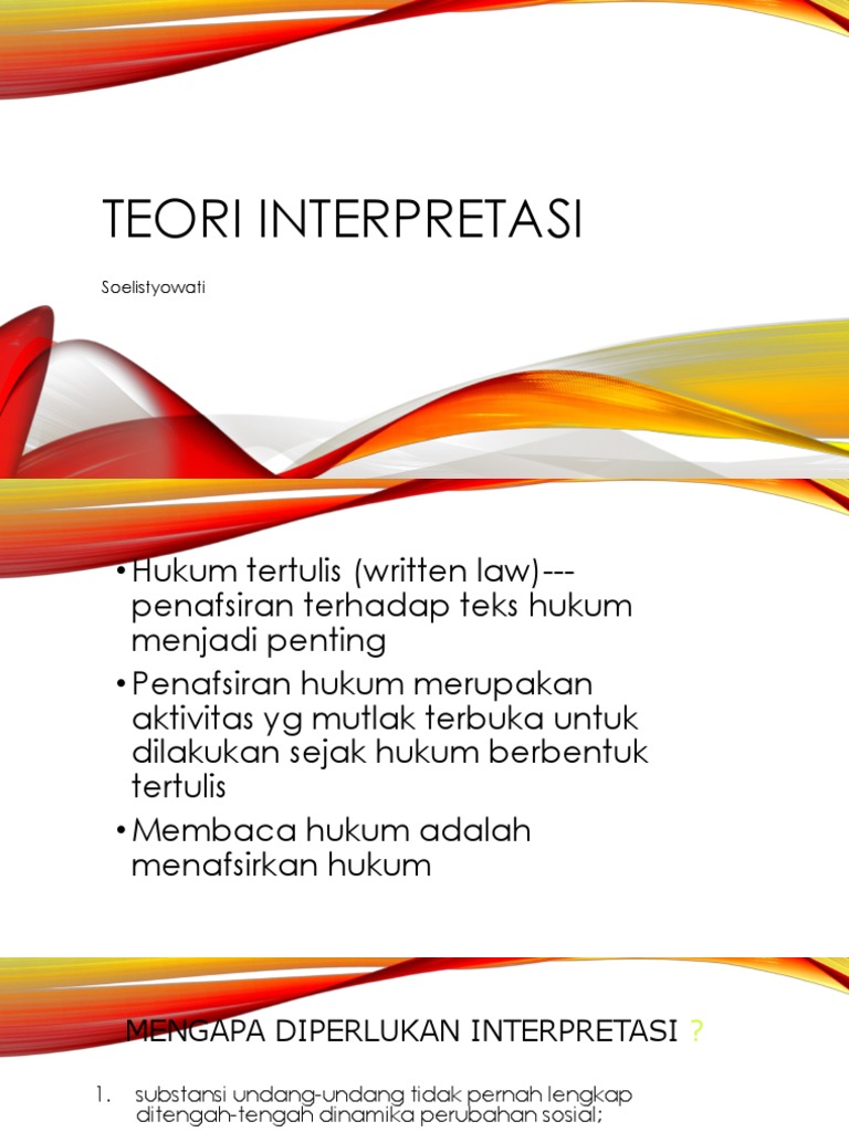 Teori Interpretasi | PDF