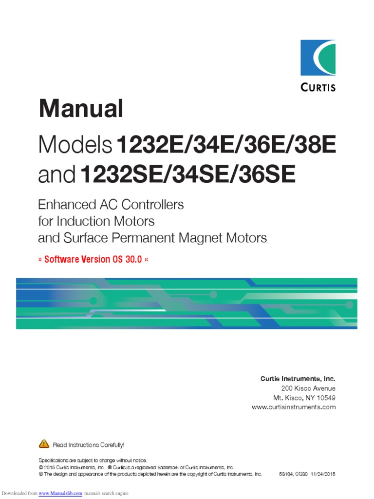 Manual: Models 1232E/34E/36E/38E and 1232SE/34SE/36SE | PDF | Electric ...