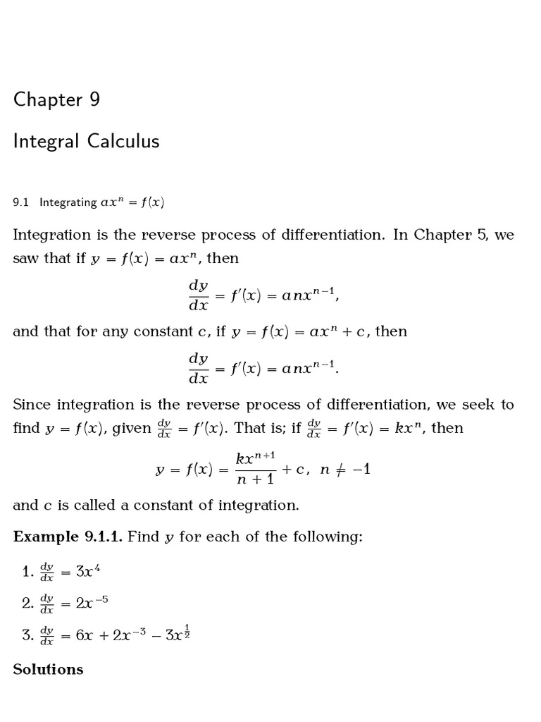 Integral Calculus:, Dy DX | PDF | Mathematical Relations | Functions And Mappings