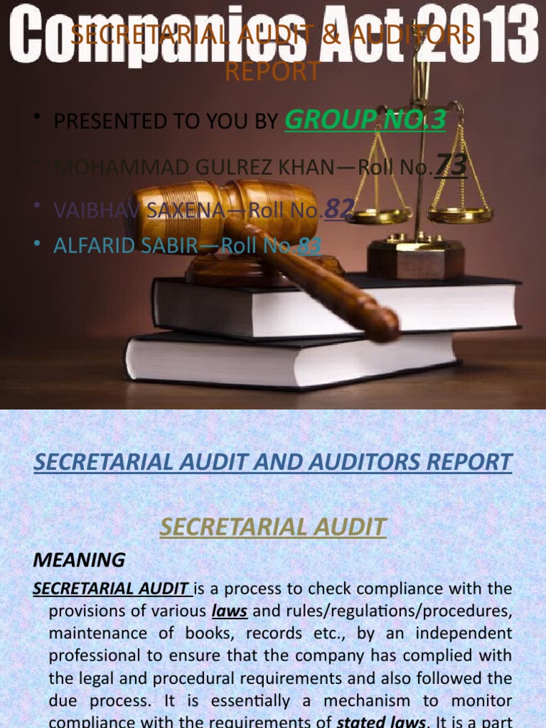 Secretarial Audit and Auditors' Report | PDF | Audit | Auditor's Report
